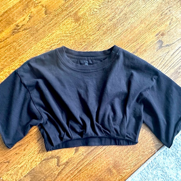 REVOLVE | Tops | Hours Crop Black Shirt Smallxs By Revolve | Poshmark